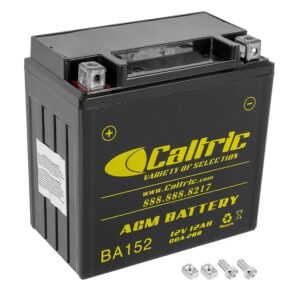 caltric agm battery compatible with honda trx500fa trx-500fa foreman rubicon 500 4x4 2001-2008 2012 2013