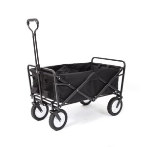 macsports collapsible folding outdoor utility wagon, black