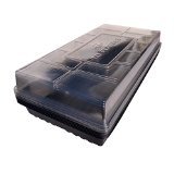 hydroponics market 5 humidity domes & 5 1020 plant growing trays kit - premium quality made in the usa - sturdy, reusable, recyclable - for organic seed starting, microgreens, wheatgrass