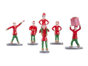 lionel warner brothers the polar express five piece miniature elves figure pack model train accessory (683185)