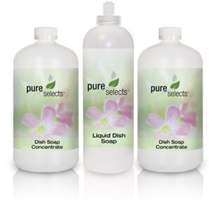 pure selects dish soap concentrate • 2 pack • each quart of concentrate makes 4 quarts of dish soap • all natural • no added fragrance or dye • no animal testing