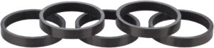 whisky ud carbon headset spacers | 5mm | gloss black |5-pack