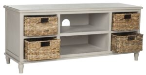 safavieh rooney entertainment unit vintage grey