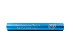 custom blue aluminum track and field relay baton personalized gift for him, for her, for boys, for girls, for husband, for wife, for them, for men, for women, for kid- your team name and logo engraved