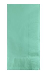 creative converting 1/8 fold touch of color 50 count dinner napkins, fresh mint