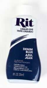 rit dye liquid, 8 fl oz, denim for glass, crafting, plastic