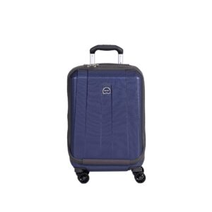 delsey paris helium shadow hardside luggage expandable spinner trolley collection (navy, carry-on 19 inch)