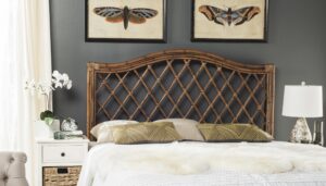 safavieh home collection gabriella brown & multi wicker headboard, full