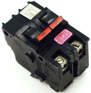 a na215 stab-lok federal pacific 15 amp, 2 pole fpe breaker 15a 2p thick series 215 ni