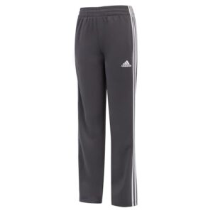 adidas boys' active sports athletic tricot jogger pant, iconic grey five, small (8/10)