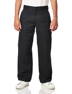 dickies mens flex double knee work loose straight fit big pants, black, 48w x 30l us