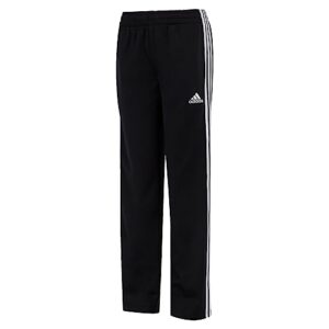 adidas boys' active sports athletic tricot jogger pant, iconic adi black, large (14/16)