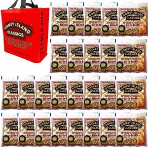 coney island classics premium movie theater popcorn 8 ounce bag all in one portion kit with coconut oil & flavored salt with bonus large tote bag bulk 24ct