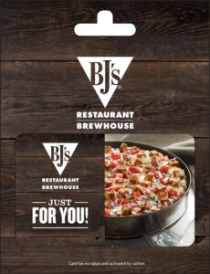 bj's restaurant & brewhouse gift card