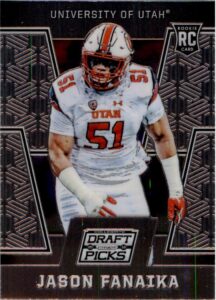 2016 panini prizm collegiate draft picks #230 jason fanaika rc utah utes