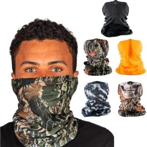 s a company 5-pack uv face shield | uv 30+ multipurpose neck gaiter balaclava for adults