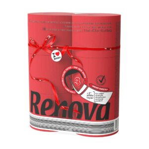 renova luxury scented colored toilet paper 6 jumbo rolls 3-ply-180 sheets red, 1 count (pack of 1) (renmaxirtp6)