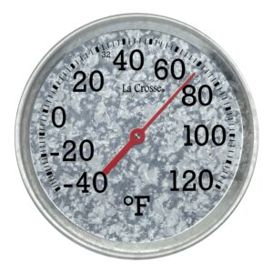 la crosse 104-2822 8" galvanized thermometer