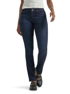 lee women's ultra lux comfort with flex motion straight leg jean niagara 16 medium