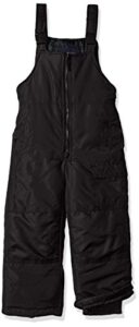 london fog boys' little classic heavyweight snow bib ski pant winter snowsuit, black night, 5/6