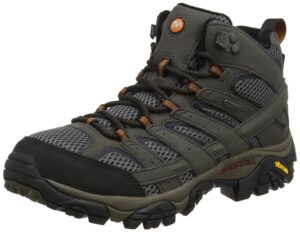 merrell men's moab 2 mid gtx high rise hiking boots, black/black, 10