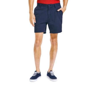 nautica mens 6" deck casual shorts, true navy, 33 us