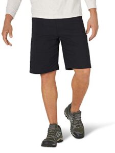 wrangler authentics men's performance comfort flex cargo short, black, 34