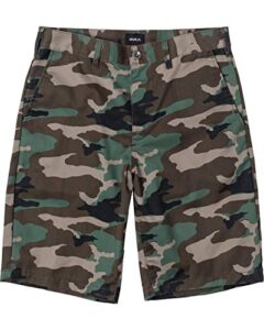 rvca mens americana chino casual shorts, camo, 28 us