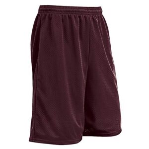 champro standard diesel 9" inseam polyester exercise shorts, maroon, 3x-large