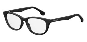 carrera women's ca5547/v butterfly prescription eyeglass frames, black/clear demo lens, 51 mm