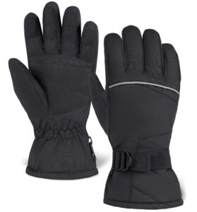 tough outdoors kids snow gloves - kids ski gloves & snowboarding gloves - kids winter gloves & toddler snow gloves - kids waterproof gloves - girls boys winter gloves - insulated waterproof gloves