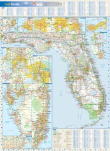 florida state wall map - 22" x 30" laminated