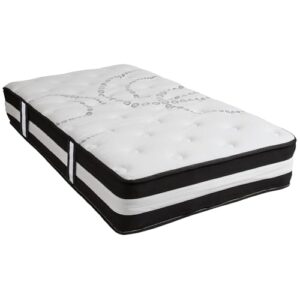 flash furniture capri comfortable sleep 12" hybrid pocket spring and foam mattress in a box, foam pocket spring hybrid mattress for pressure relief, twin