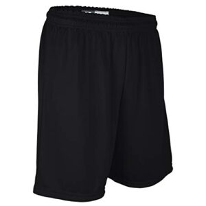 pt-6477p-cb men's 7" athletic pro basketball short with pockets and draw string (small, navy)