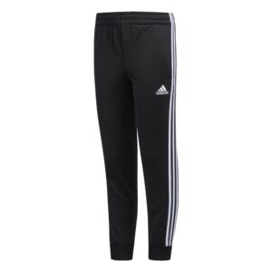 adidas boys active sports athletic tricot jogger track pants, iconic black, small us