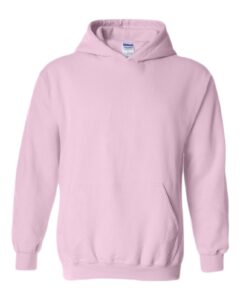 gildan blank hoodie - hooded sweatshirt - unisex style 18500 adult pullover light pink