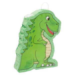 blue panda dinosaur pinata for boys birthday party supplies, fun dino decorations, green (small, 13.8 x 3.0 x 13.5 in)