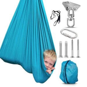 sensory swing for kids | 360° hardware indoor | therapy tool for special needs snuggle grey cuddle hammock gray swing | for children with autism, adhd, aspergers, sensory integration