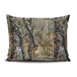 salleing modern beauty real tree lesves camouflage camo one side decorative pillowcase queen zippered throw pillow case cushion cover 20x30 inches