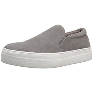 steve madden women's gills sneaker, grey suede, 7.5 wide