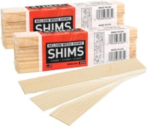 nelson wood shims 8" 12 pack - kiln dried wood - set of 2 (total 24 shims)