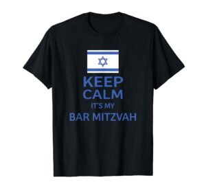 keep calm it's my bar mitzvah - funny t-shirt