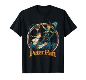 disney peter pan group london flying vintage faded graphic t-shirt