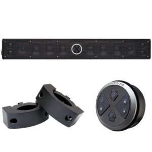 powerbass xl-1200 power sports bluetooth sound bar (xl-1200 with clamps and remote), black