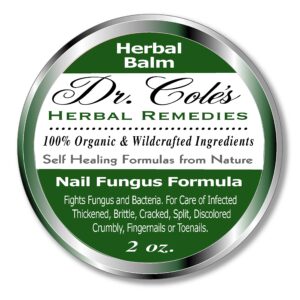 dr. cole’s organic herbal nail fungus balm - may assist with repairing thick, cracked or flakey fingernails and toenails