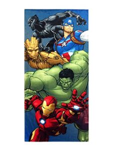 jay franco marvel avengers infinity war kids bath/pool/beach towel - featuring the avengers - super soft & absorbent fade resistant cotton towel, measures 28 inch x 58 inch (official product)