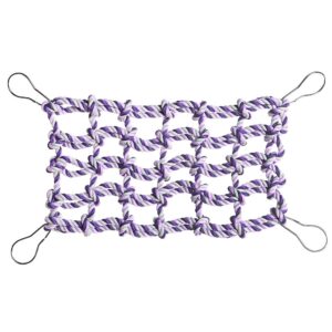 niteangel small animal activity toy, rat and ferret cotton rope nets (purple)