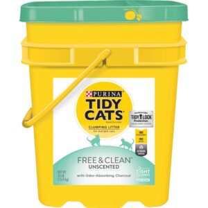 tidy cats free & clean unscented cat litter - 35lb