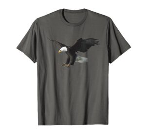 majestic flying american bald eagle photo portrait t-shirt t-shirt