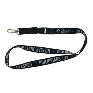 elite athletic gear blessed lanyard - detachable buckle and upgraded clasp for keys, id card, name holder, etc.